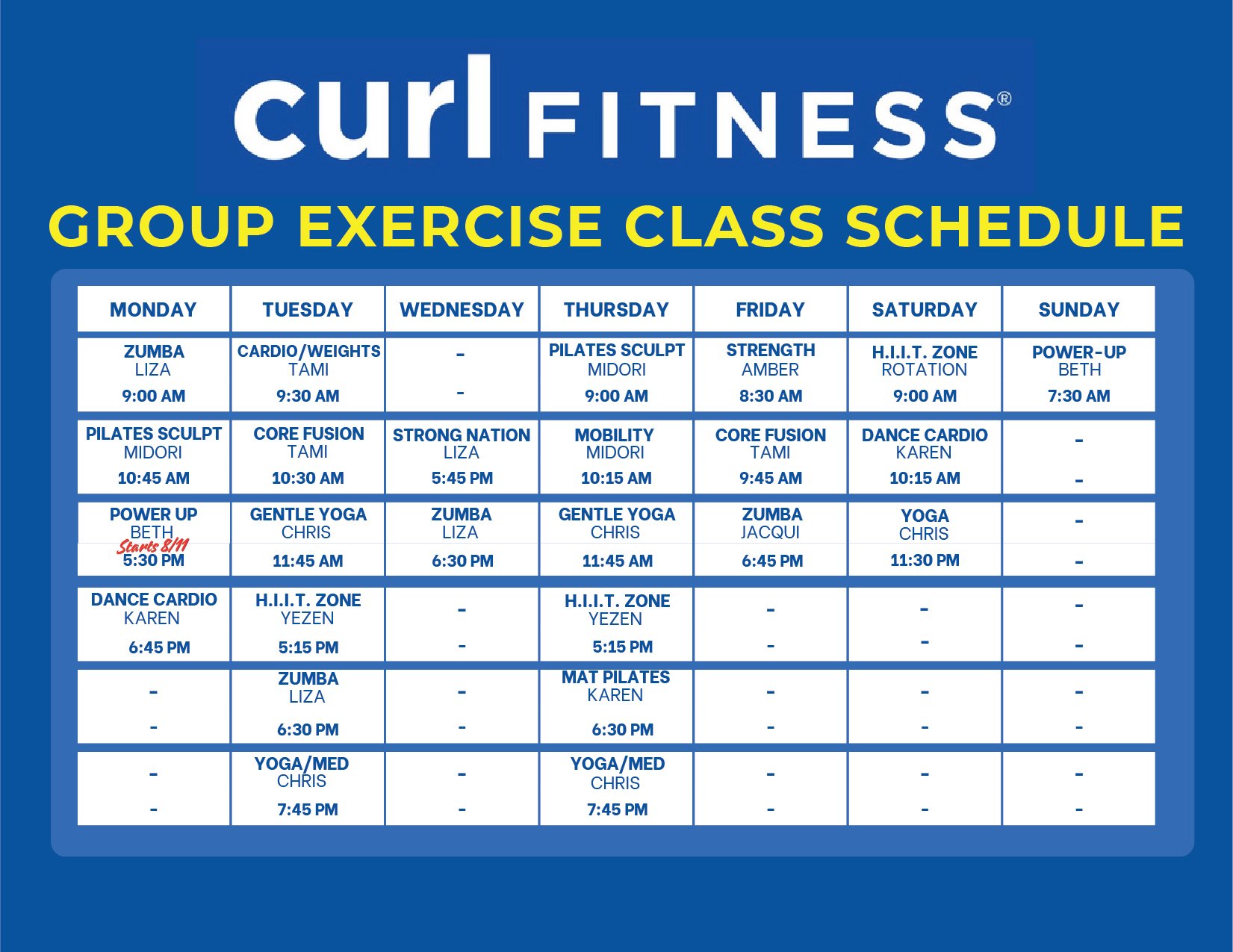 Curl Fitness Turlock Class Schedule